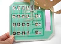 China Flexible Membrane Push Button Switch Keyboard With 2.44m Connector Cable Tail for sale