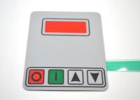 China Flat PET Membrane Switch with Transparent Window for Telecom Equipment | 2-24V Rating, 1M+ Cycles for sale