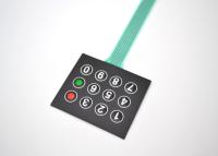 China Tactile Embossed Membrane Push Button Switch Keypad 50×60mm Water Resistant with 1.44mm Connector for sale