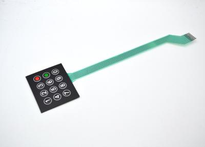 China Tactile Embossed Membrane Push Button Switch Keypad 50×60mm Water Resistant with 1.44mm Connector for sale