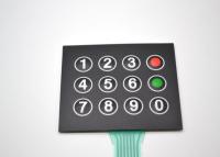 China Tactile Embossed Membrane Push Button Switch Keypad 50×60mm Water Resistant with 1.44mm Connector for sale