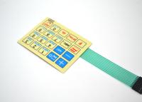 China Custom Flexible Membrane Push Button Switch Keyboard with 2.44m Connector Cable Tail for sale