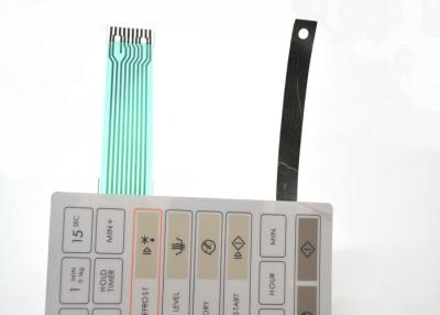 China ZS-12 Flat Type Single Shielding Sealed Membrane Switch with Non-Metal Dome and 3-Color Custom Printing for sale