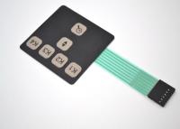 China Embossed Tactile Metal Dome Membrane Switch with Male Connector Cable - 50VDC 100mA Rating, 10 Million Cycle Life for sale