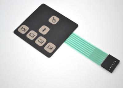 China Embossed Tactile Metal Dome Membrane Switch with Male Connector Cable - 50VDC 100mA Rating, 10 Million Cycle Life for sale