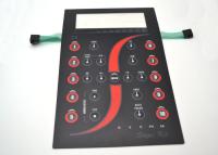 China Customized Tactile Membrane Switch Keyboard 165x227mm with Clear Display Window and Male Connectors for sale