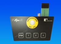 China PET EL Backlit Membrane Switch 85mm x 85mm with 3M Adhesive - Waterproof 0.4-1.4mm Thickness for sale