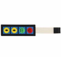China EL Circuit Illuminated Membrane Switch Keyboard Panel 85mm x 85mm with 0.4-1.4mm Thickness Damp Proof Industrial Control for sale