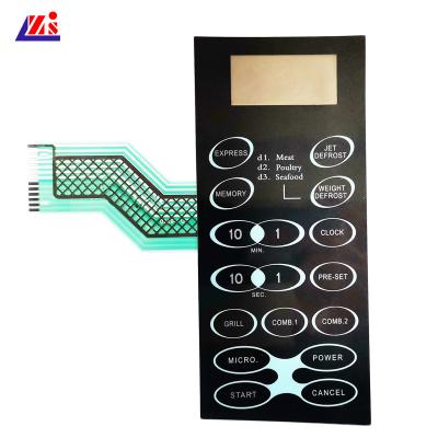 China 3M467 Rear Adhesive Dome Embossed Tactile Membrane Switch with LED - ±0.25mm Tolerance, -40℃ to 70℃ Operating Range for sale