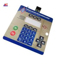 China 0.3mm Overlay Adhesive Push Button Tactile Membrane Switch with LCD Clear Window for sale