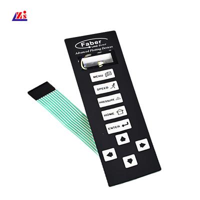 China Flat Key Non Tactile Dustproof Membrane Switch Keypad 0.1-0.4mm 1 Million Cycles for sale