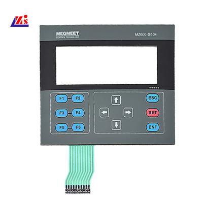 China Transparent Window Flat LED Membrane Switch Keyboard with 0.5mm Wire Resistance and -40℃ to 70℃ Operating Temperature for sale