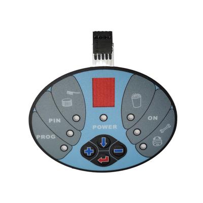 China Custom Tactile Embossed Membrane Switch Panel 180x110mm with 5 Color Printing for sale