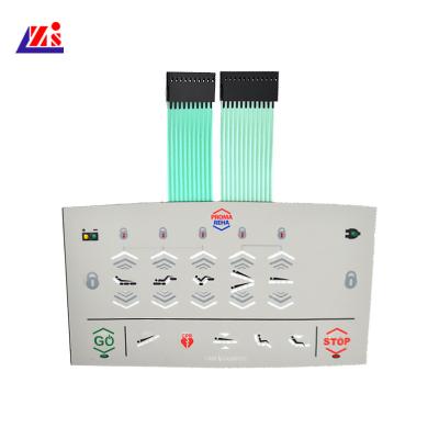 China Waterproof LED Backlit Membrane Panel Switch for Industrial Control - 0.4-1.0mm Tactile, -40℃ to 70℃ Operating Range for sale