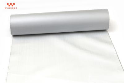 China Grey Polyurethane Coated Fiberglass Fabric 0.4mm Thickness For Welding Splash Blanket for sale