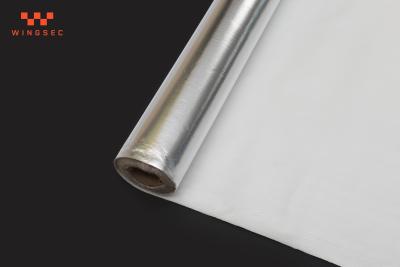 China Safety Aluminum Foil Fiberglass Cloth 0.4mm High Temp Fiberglass Fabric for sale