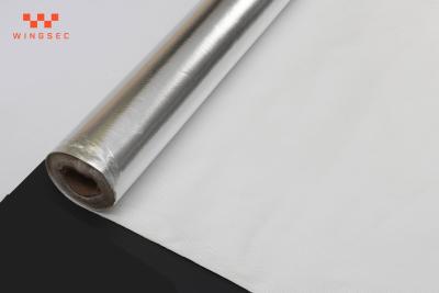 China Waterproof 480g Light Reflect Silver Coated Fiberglass Fabric High Temperature for sale