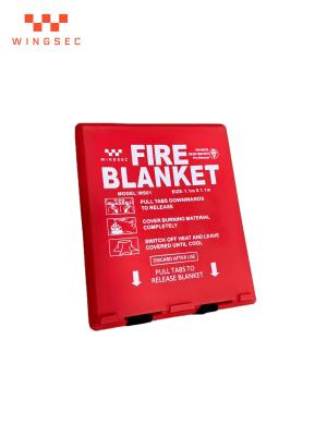 China 480gsm Kitemark Fire Blanket 1.2*1.2m Fire Safety Blanket For Home for sale