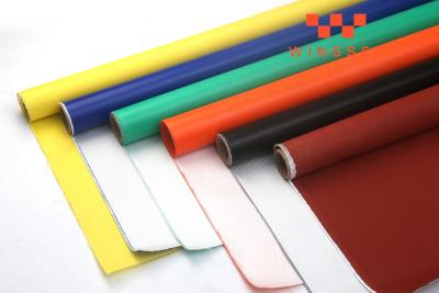 China Silicone Coated Fiberglass Fabric with 0.2 to 2.0mm Thickness and ≤550°C Continuous Heat Resistance for Industrial Applications for sale
