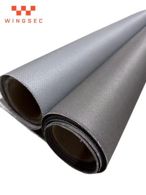China 700℃ Stainless Steel Wire Reinforced Pu Coated Fiberglass Cloth For Fireproof Curtain for sale