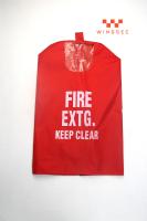 China Heavy Duty PVC Fire Extinguisher Cover Label Pocket 9kg Industrial with Clear Document Sleeve for sale