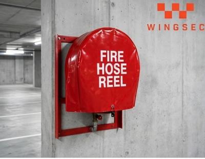 China Waterproof Dustproof Heavy-Duty PVC Fire Extinguisher Cover Zipper Closure for 9kg Cylinder for sale