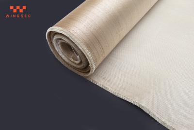 China HT800 0.8mm 830gsm Golden Satin Weave Fiberglass Welding Blanket Roll 40 Inch 550C Fireproof Heat Protection Fabric for sale