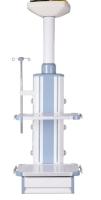 China Critical Care Pendant System ICU Medical Vertical Ceiling Mount 60kg Load 2 Layer Instrument Deck for sale