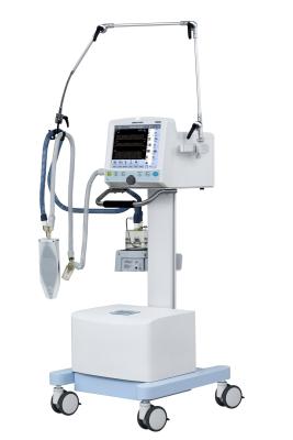 China Medical Portable ICU Ventilator R55 20-2500mL Tidal Volume Touch Screen Ventilator for sale