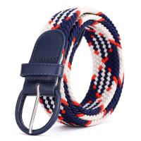 China Custom Fabric Leather Web Belt 110cm for Women 100pcs MOQ Luxury Designer Strap for sale