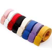China Fashion Soft Fabric Women Web Belt Flexible 100cm 105cm Prong Buckle for sale