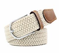 China Extra Long 3.3cm Stretch Woven Elastic Belt for Men 120cm Pin Buckle for sale