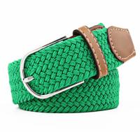 China Extra Long 3.3cm Stretch Woven Elastic Belt for Men 120cm Pin Buckle for sale