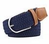 China Extra Long 3.3cm Stretch Woven Elastic Belt for Men 120cm Pin Buckle for sale