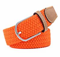 China Extra Long 3.3cm Stretch Woven Elastic Belt for Men 120cm Pin Buckle for sale