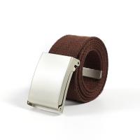 China Unisex 130cm Military Cotton Fabric Belt Web Braided Woven Belt 3.8cm Width for sale