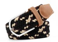 China Extra Long Braided Stretch Elastic Belt 3.3cm Width 120cm Length Adjustable for Men Women for sale