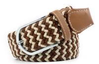 China Extra Long Braided Stretch Elastic Belt 3.3cm Width 120cm Length Adjustable for Men Women for sale
