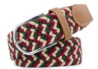 China Extra Long Braided Stretch Elastic Belt 3.3cm Width 120cm Length Adjustable for Men Women for sale
