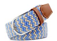 China Extra Long Braided Stretch Elastic Belt 3.3cm Width 120cm Length Adjustable for Men Women for sale
