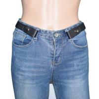 China OEM No-Buckle Invisible Belt for Women Black Polyester Custom Length 3.5cm Width for sale