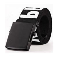China Custom Printed Canvas Belt 130cm Length 3.8cm Width Flip Top Fabric Belt for Men for sale