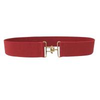 China Unisex Elastic Belt 2cm Width Alloy Buckle Polyester Custom Waist 68-95cm for sale