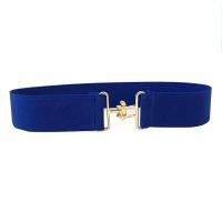 China Unisex Elastic Belt 2cm Width Alloy Buckle Polyester Custom Waist 68-95cm for sale