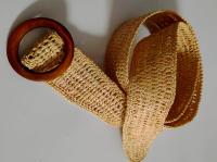 China OEM Elastic Stretch Waist Belt for Women 120cm Length 6cm Width Braided Cinch Belt for sale