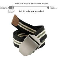 China Solid Color Polyester Webbing Belt 3.8cm Pin Buckle Belt for Jeans Casual 130cm for sale