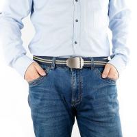 China Solid Color Polyester Webbing Belt 3.8cm Pin Buckle Belt for Jeans Casual 130cm for sale