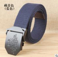 China Unisex Stretch Cotton Canvas Belt 130cm Military Web Belt Polyester for sale
