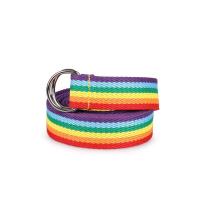 China Unisex Canvas Web Belt 3.8cm Polyester Webbing with Iron Pin Buckle 130cm for sale