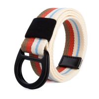 China Customizable 3.8cm Wide Polyester Webbing Belt with Iron Pin Buckle 130cm Length for sale
